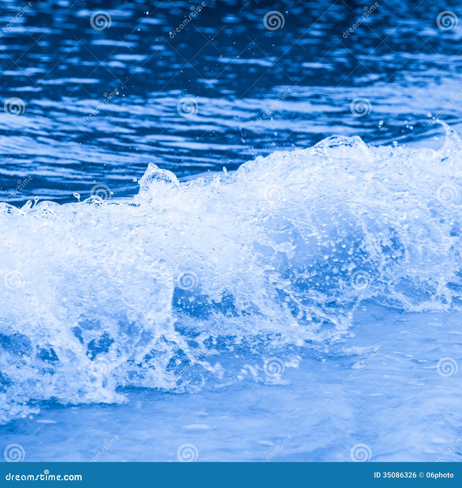 Closeup of blue sea waves stock photo. Image of nature - 35086326