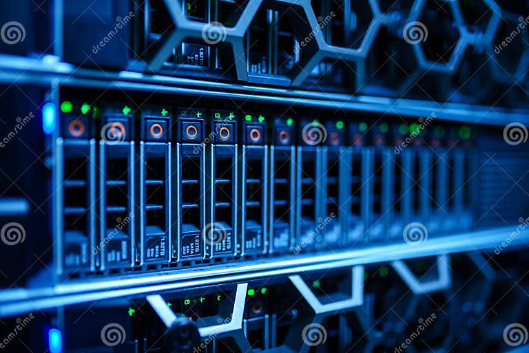 Modern Computer Network Server Stock Image - Image of service ...