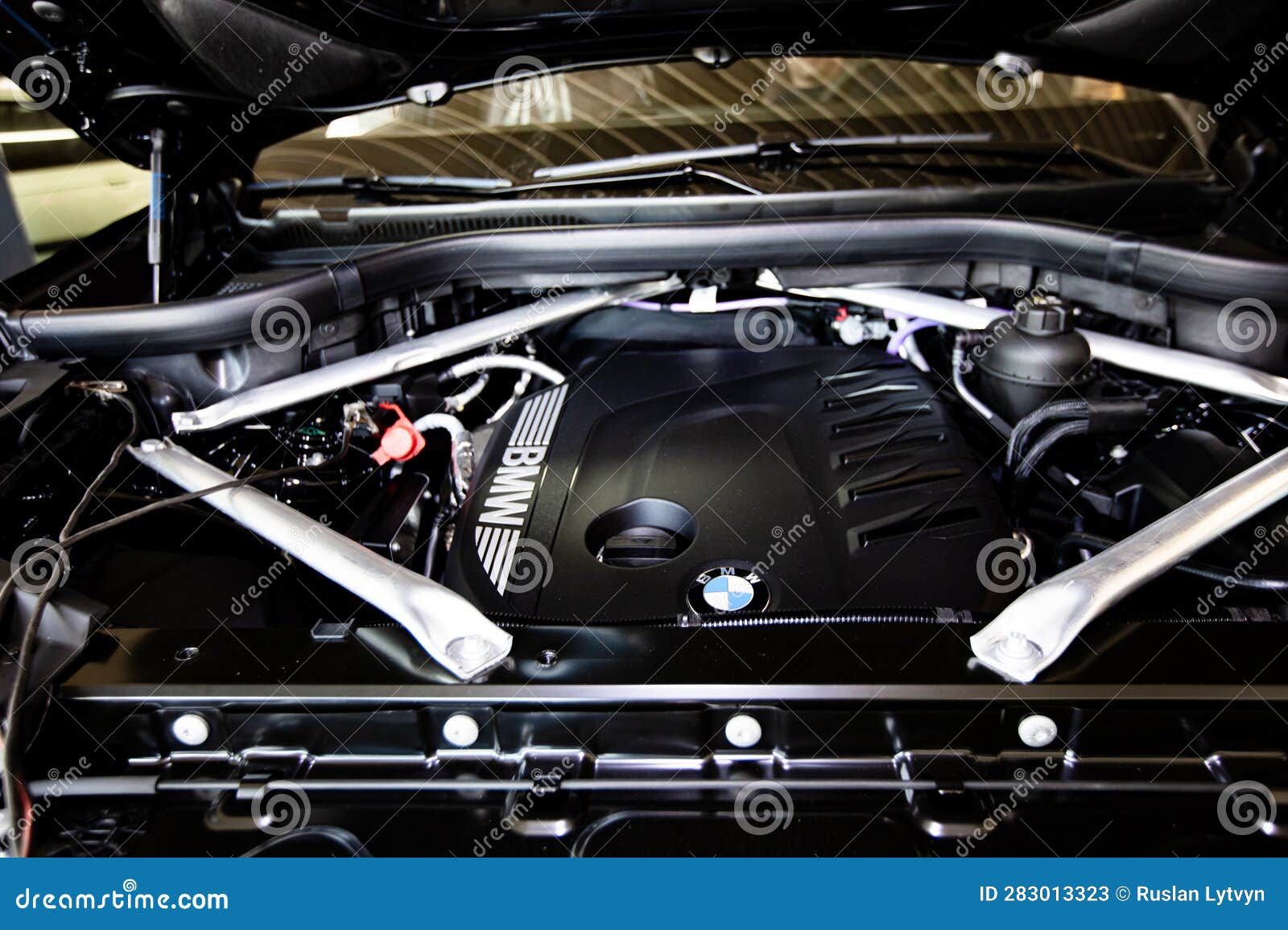 Closeup of BMW Engine Compartment Editorial Stock Photo - Image of ...
