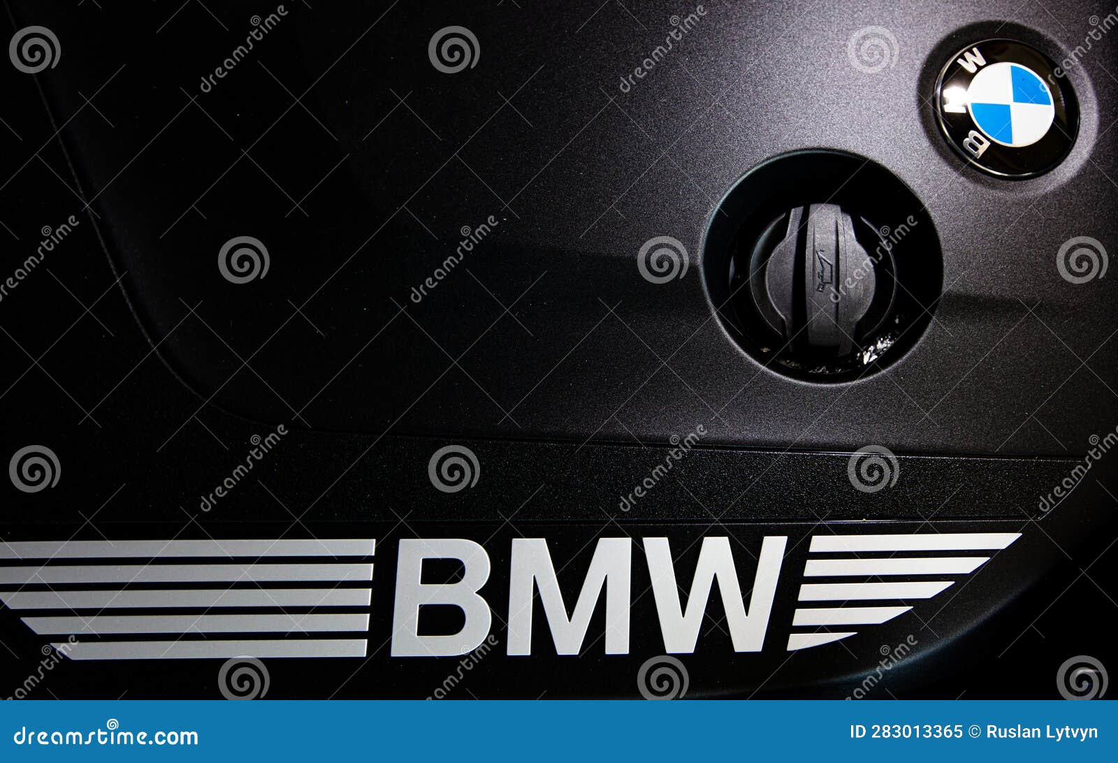 Closeup of BMW Engine Compartment Editorial Image - Image of logo, equipment: 283013365