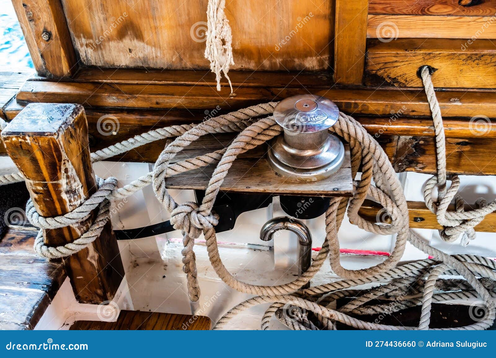 Closeup boat ropes stock photo. Image of roping, rough - 274436660