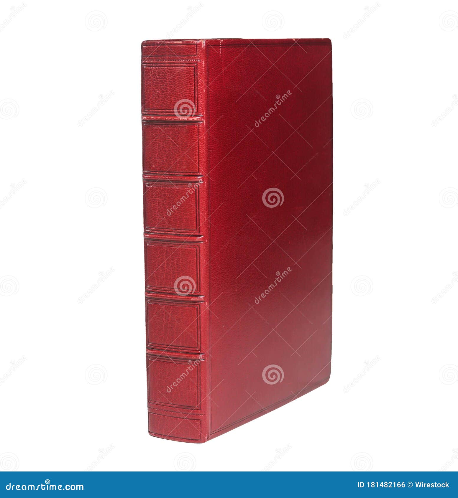 Closeup of a Book with a Red Cover Under the Lights Isolated on a White ...