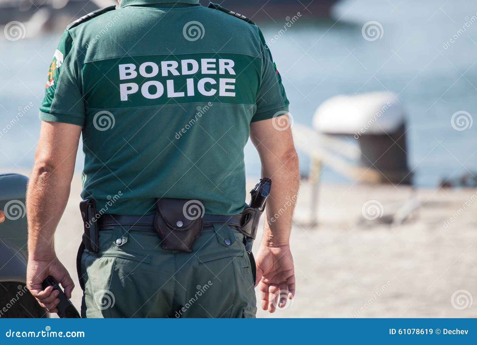 Closeup of a Border Police Officer Stock Image - Image of europe ...