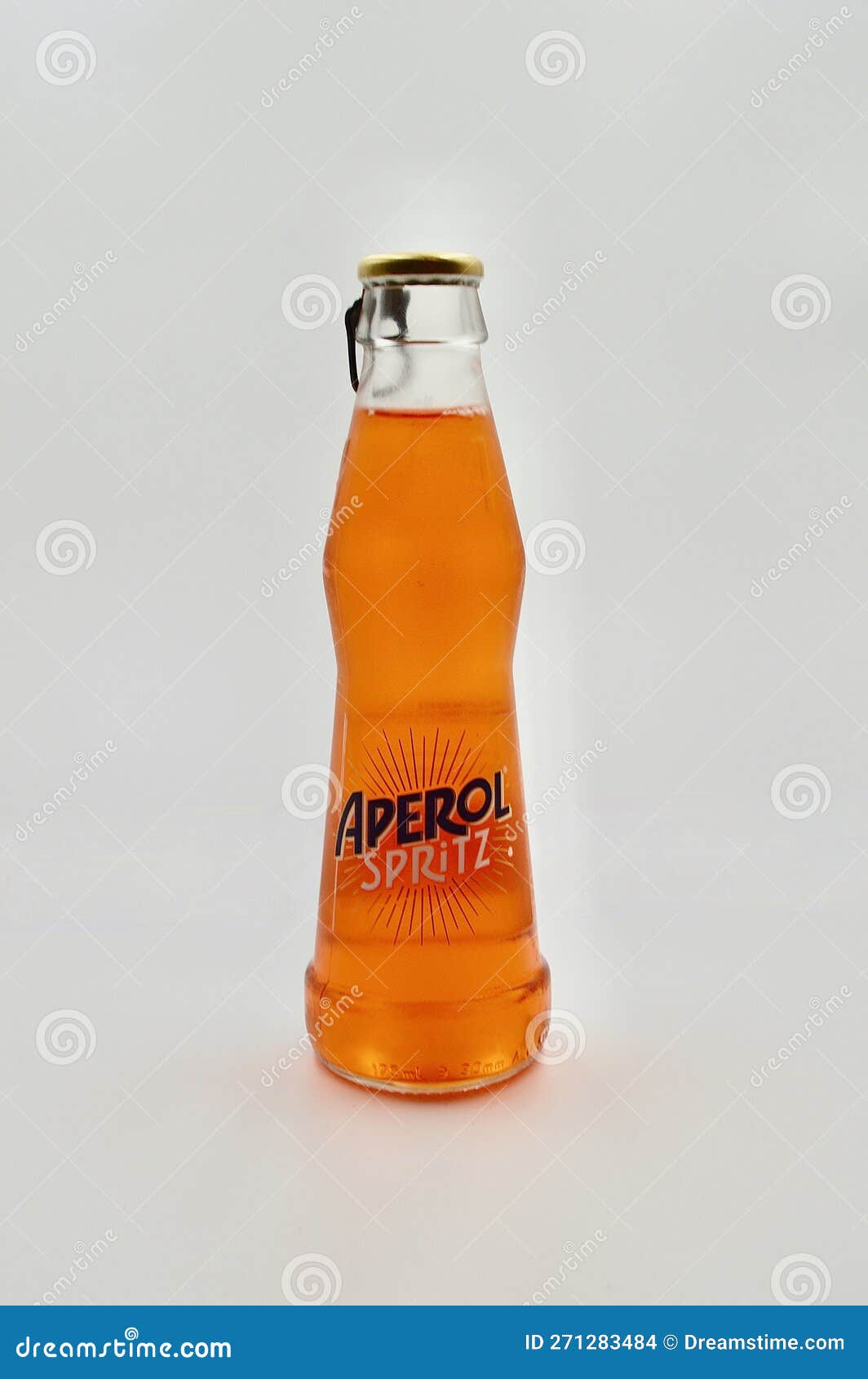 A Closeup of a Bottle of Aperol Spritz Against a White Background ...
