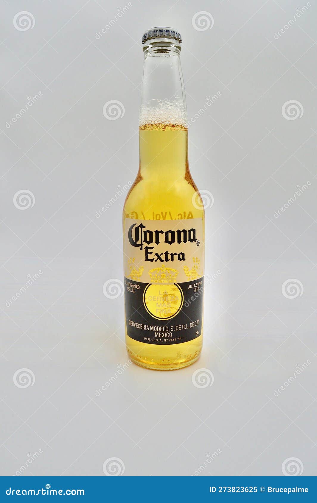 A Closeup of a Bottle of Corona Extra Against a White Background ...