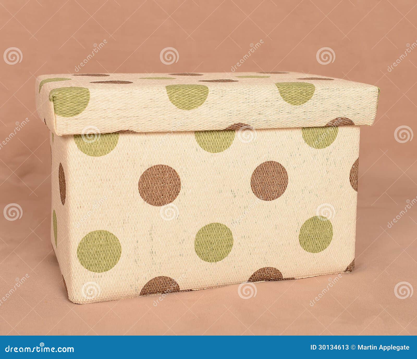 Polka dot patterned box stock image. Image of shut, cream - 30134613