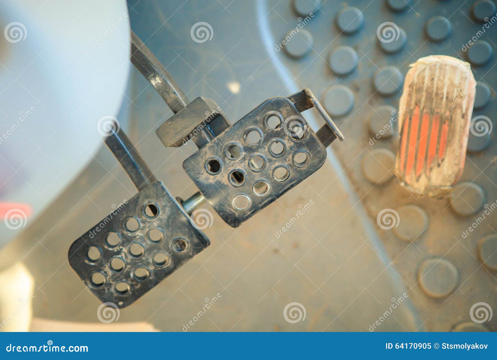 Closeup Brake-pedal Of Tractor Cabin Royalty-Free Stock Photography ...