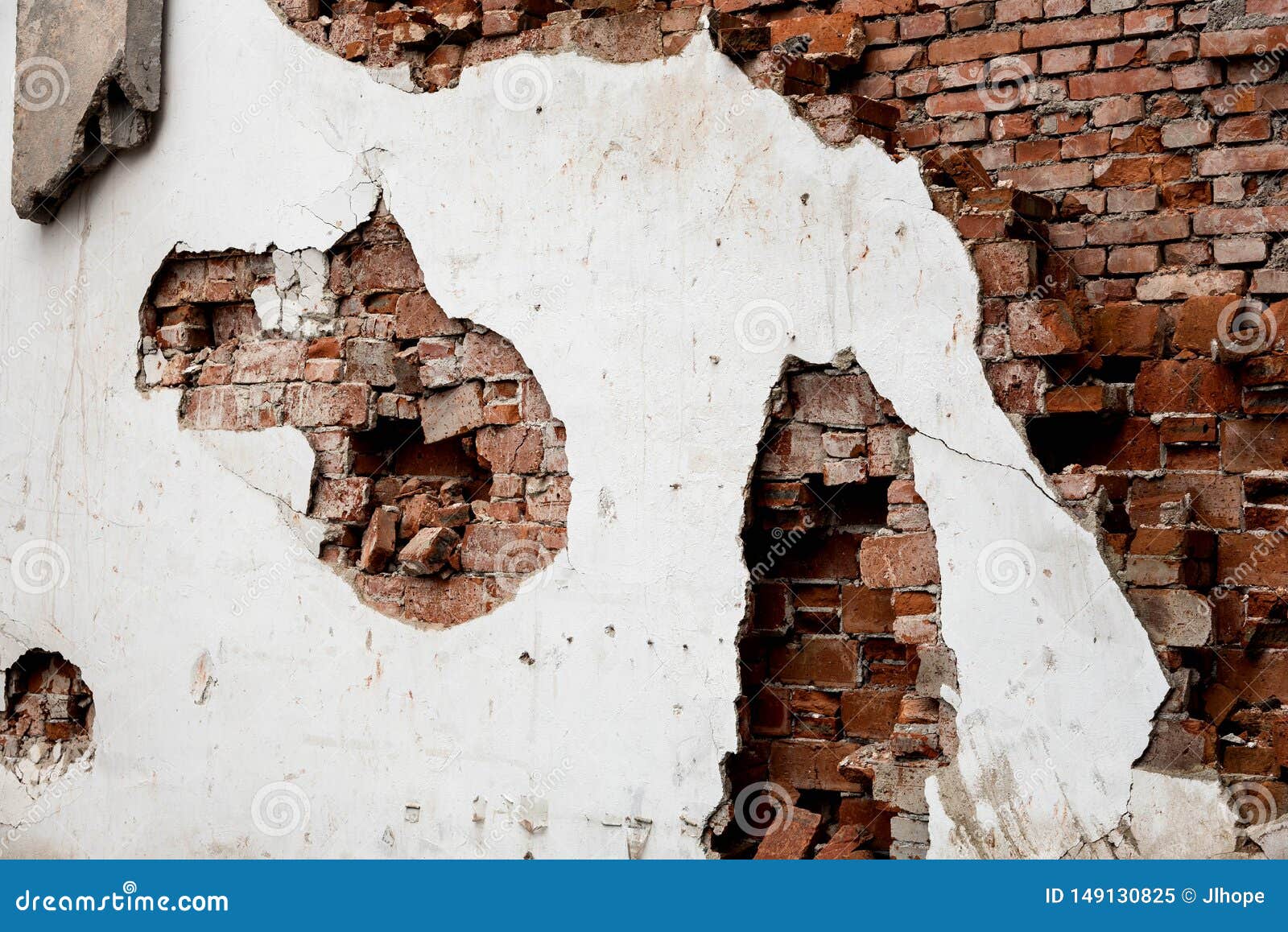 Closeup of Demolished Building Wall Stock Image - Image of ruins ...