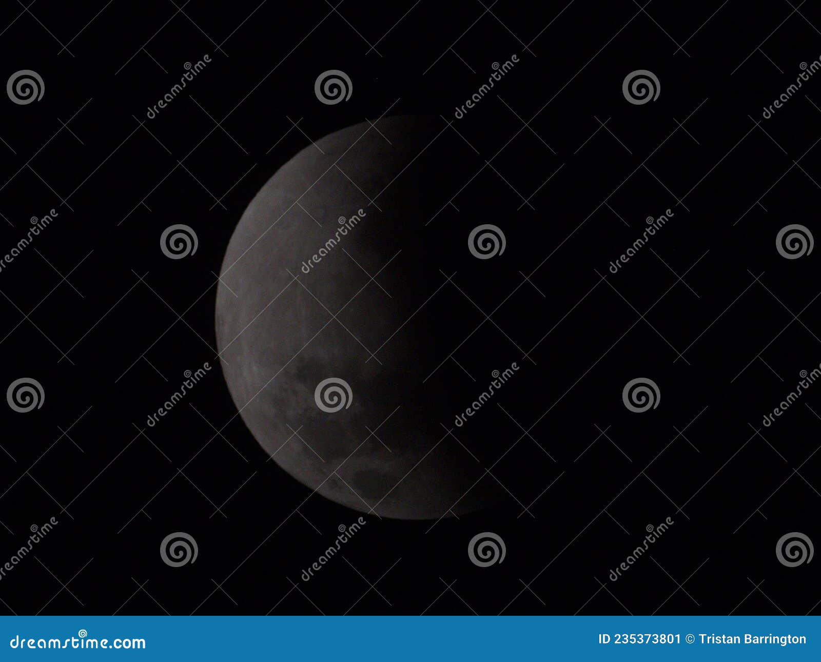 Closeup of a Bright Moon during Lunar Eclipse, Vilcabamba, Ecuador ...
