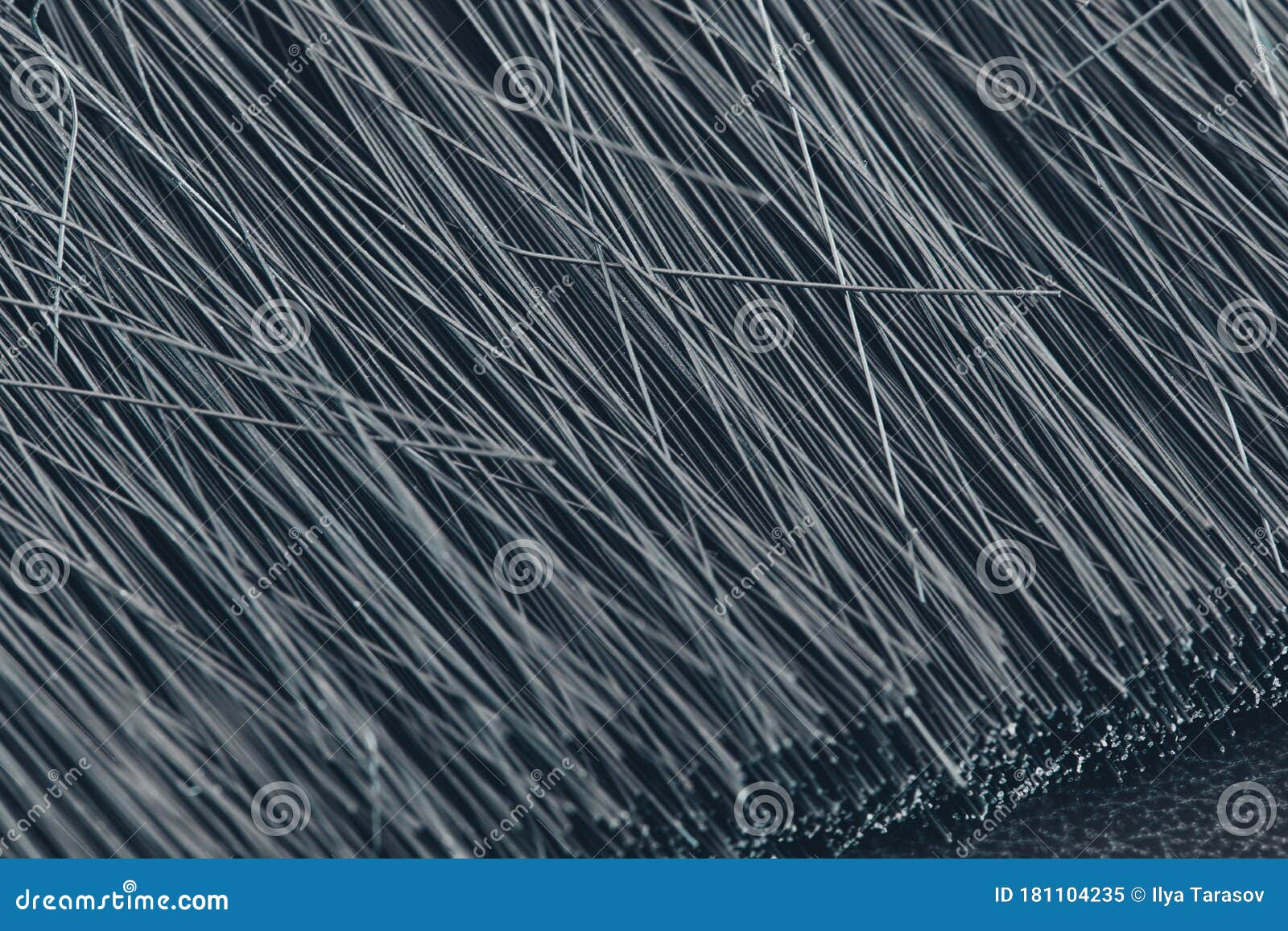 A Closeup of a Bristle Brush. the Texture of Thin Plastic Rods. Graphic ...