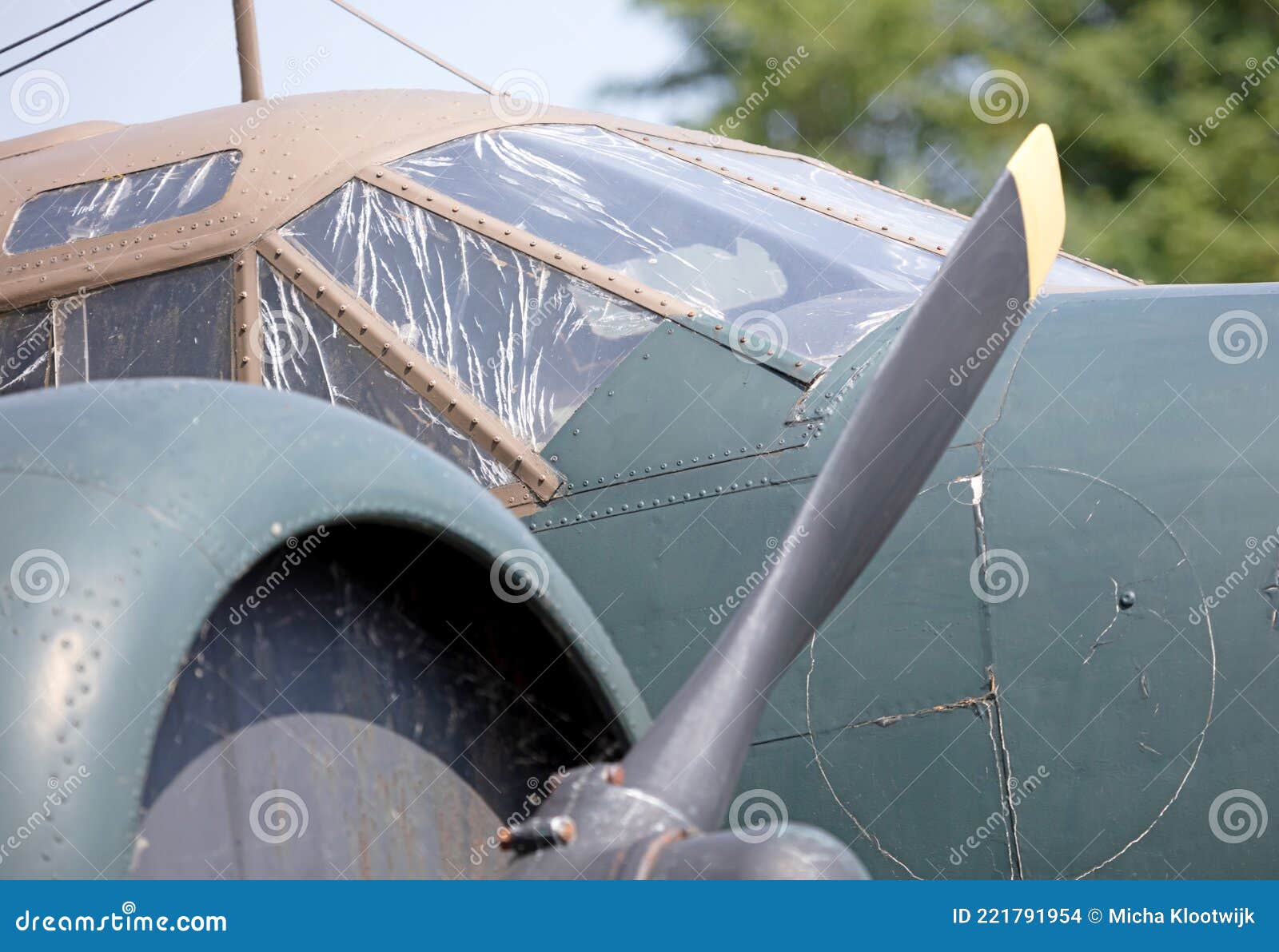 Broken Airplane Propellers After A Failed Landing In A Workshop, The ...