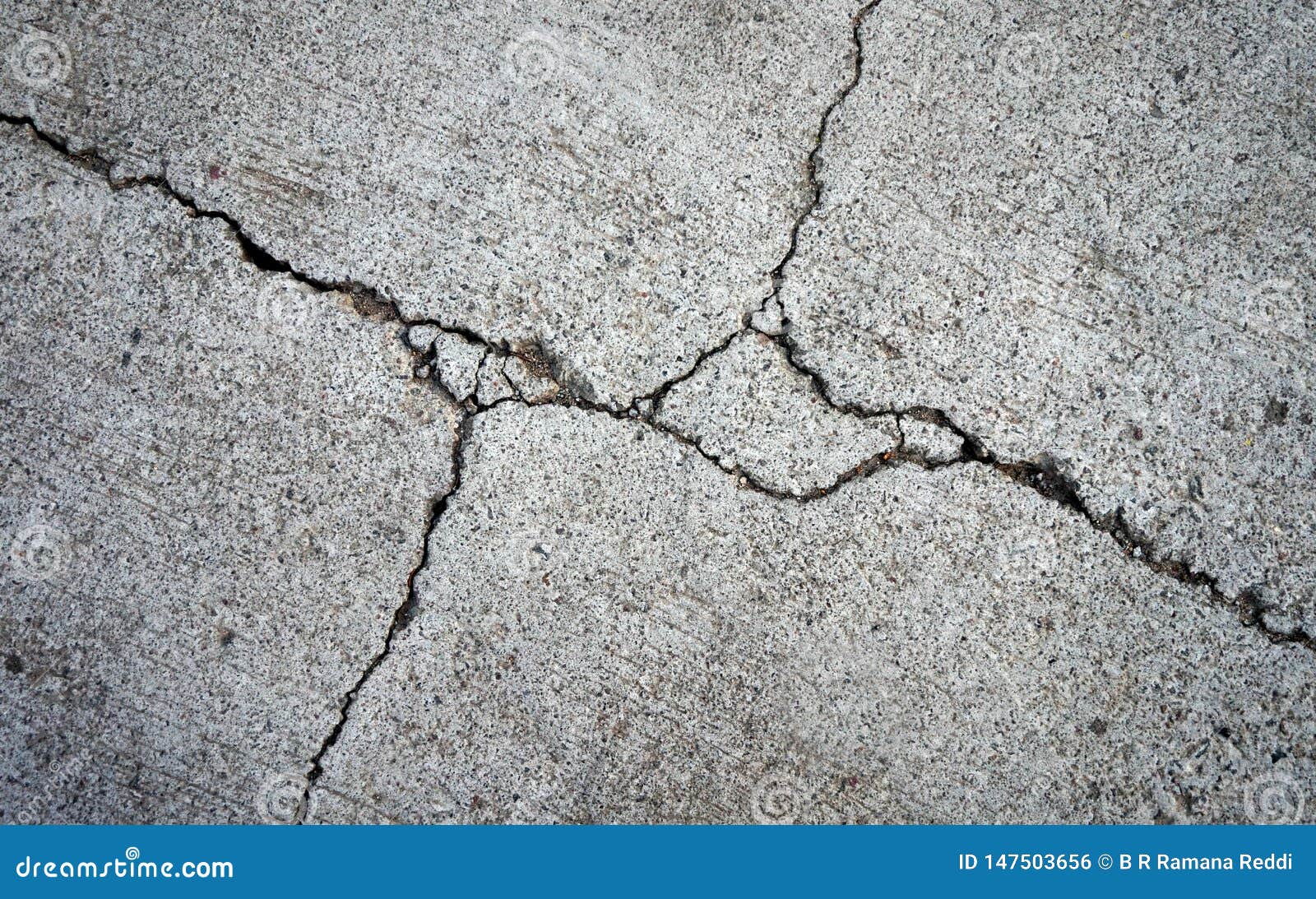 Closeup of Broken or Damaged Cement Floor Stock Photo - Image of broken ...