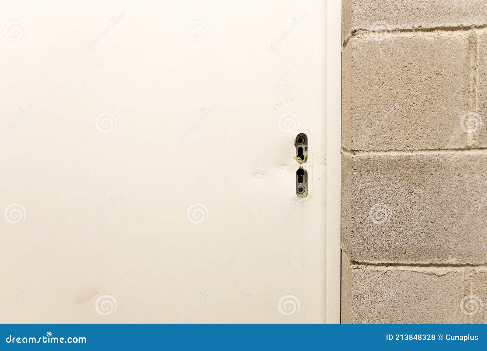Broken Lock and Door Frame Damaged Stock Photo - Image of breaking ...
