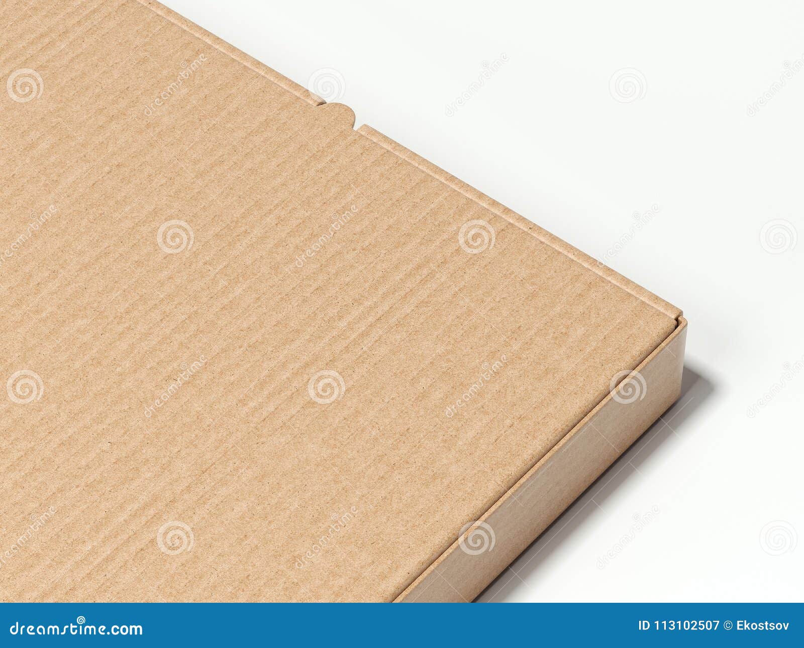 Closeup of Brown Carton Box. 3d Rendering Stock Image - Image of kraft ...