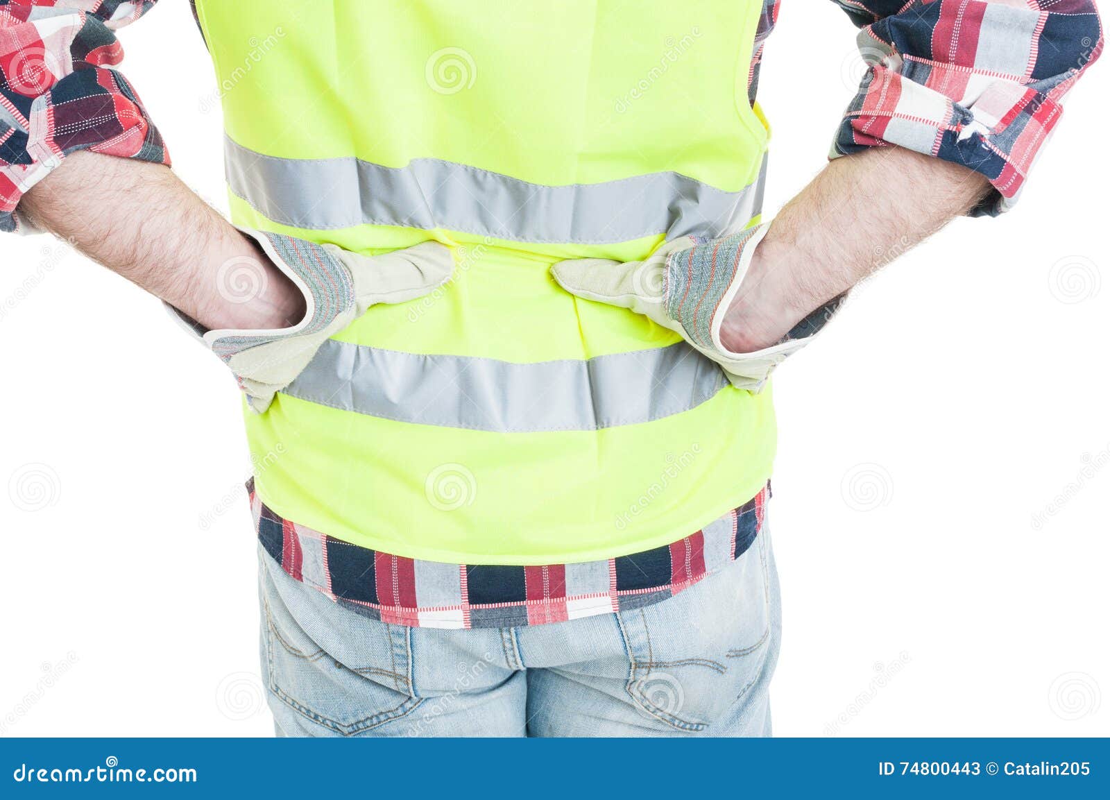 Closeup of Builder Feeling Lower Back Pain Stock Image - Image of ...