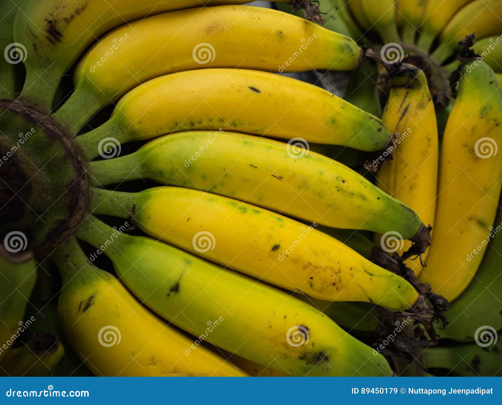 Closeup of a Bundle of Banana Stock Image - Image of natural, group ...