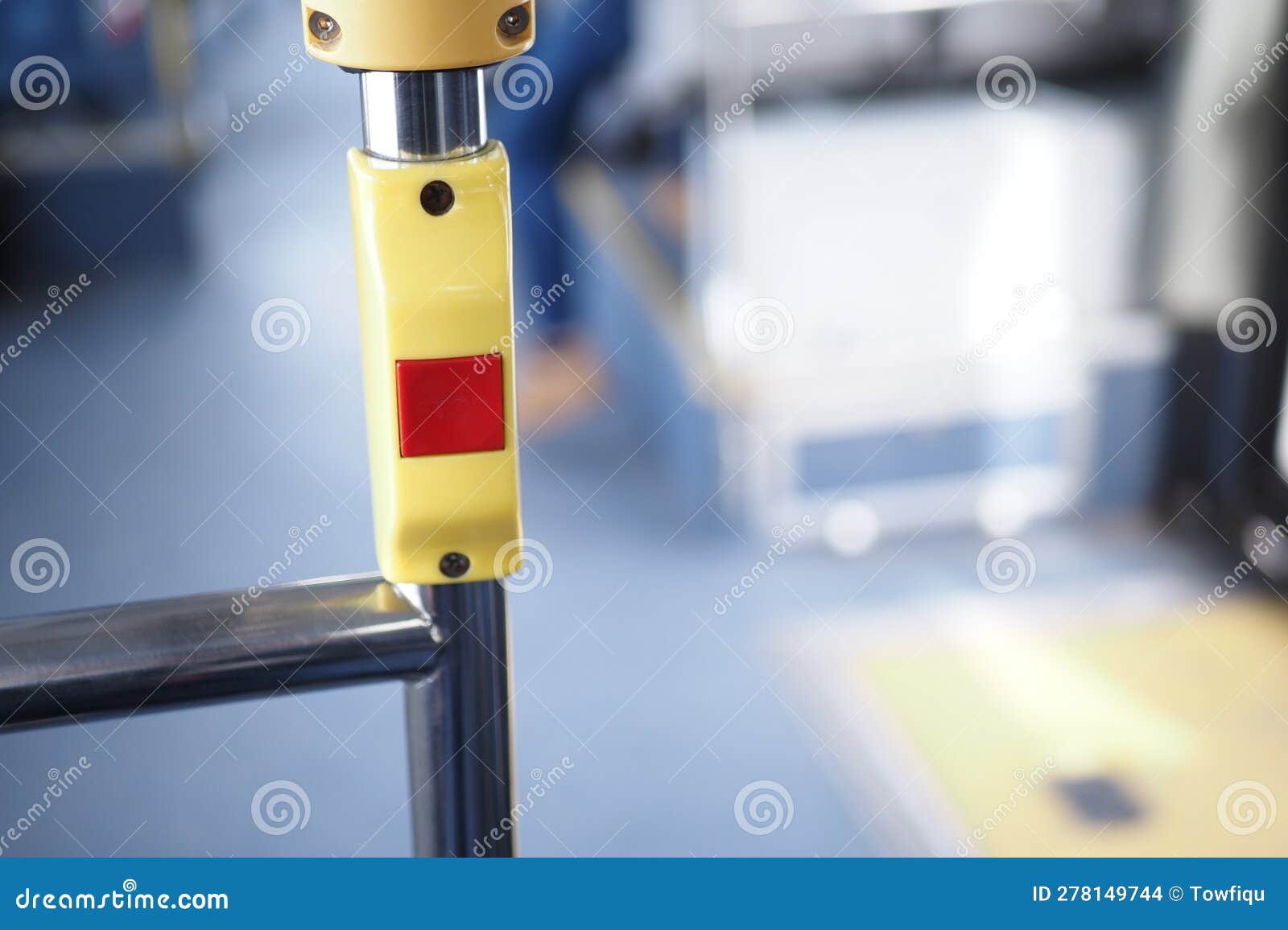 Closeup of Bus Bell Switch for Stop Inside the Public Bus Stock Photo ...