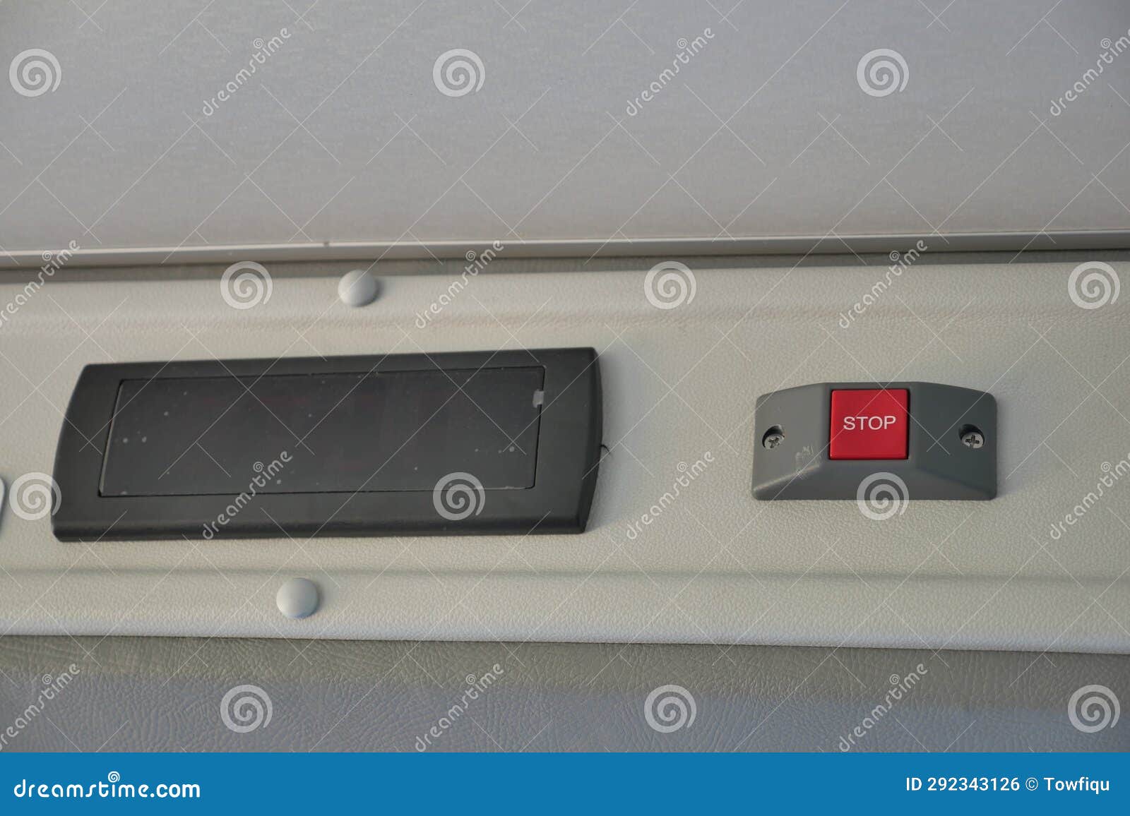 Closeup of Bus Bell Switch for Stop Inside the Public Bus Stock Photo ...