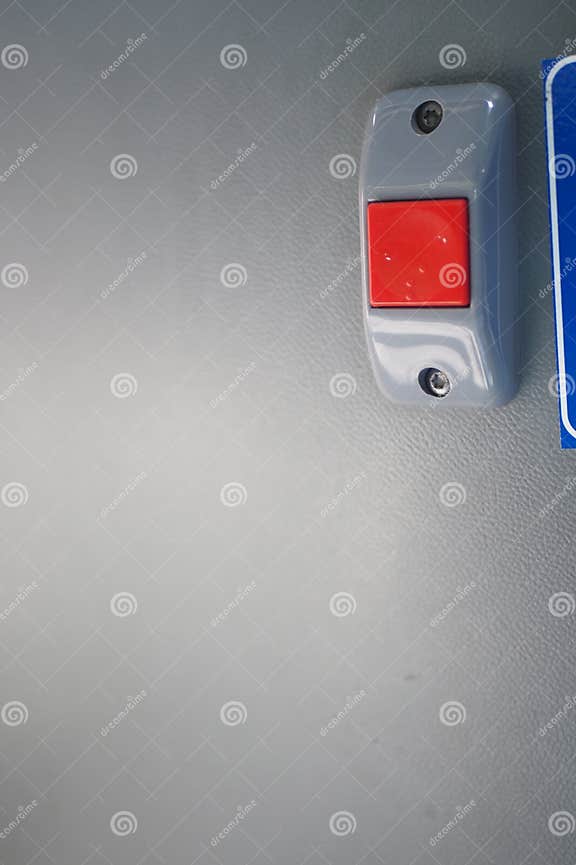 Closeup of Bus Bell Switch for Stop Inside the Public Bus Stock Photo ...