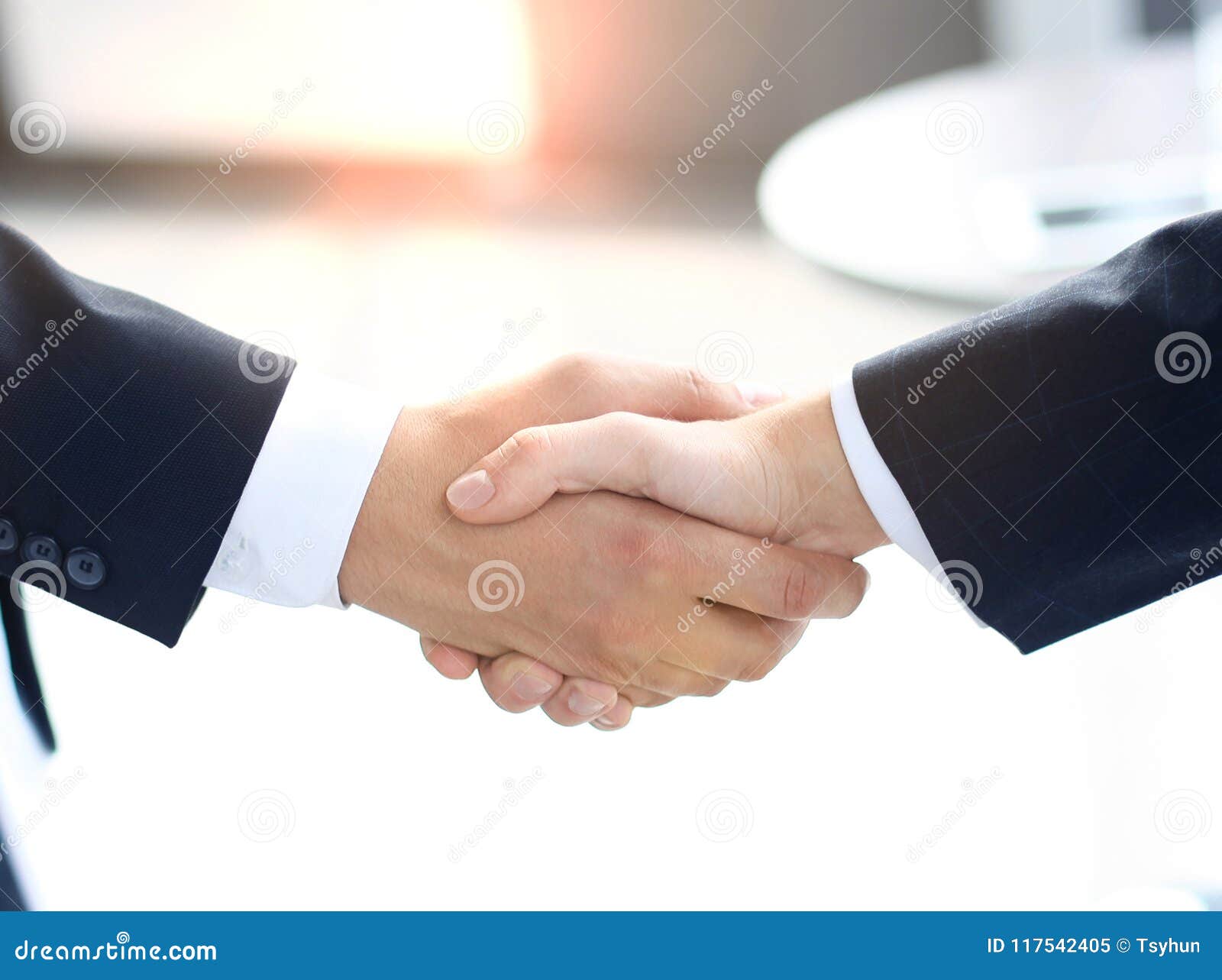 Closeup of a Business Hand Shake between Two Colleagues. Stock Image ... Closeup of a Business Hand Shake between Two Colleagues. Stock Image ...