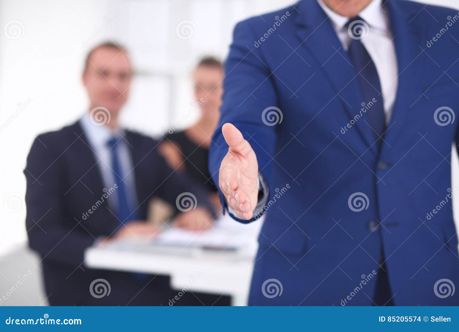 Closeup of a Business Handshake in Office Stock Photo - Image of ...