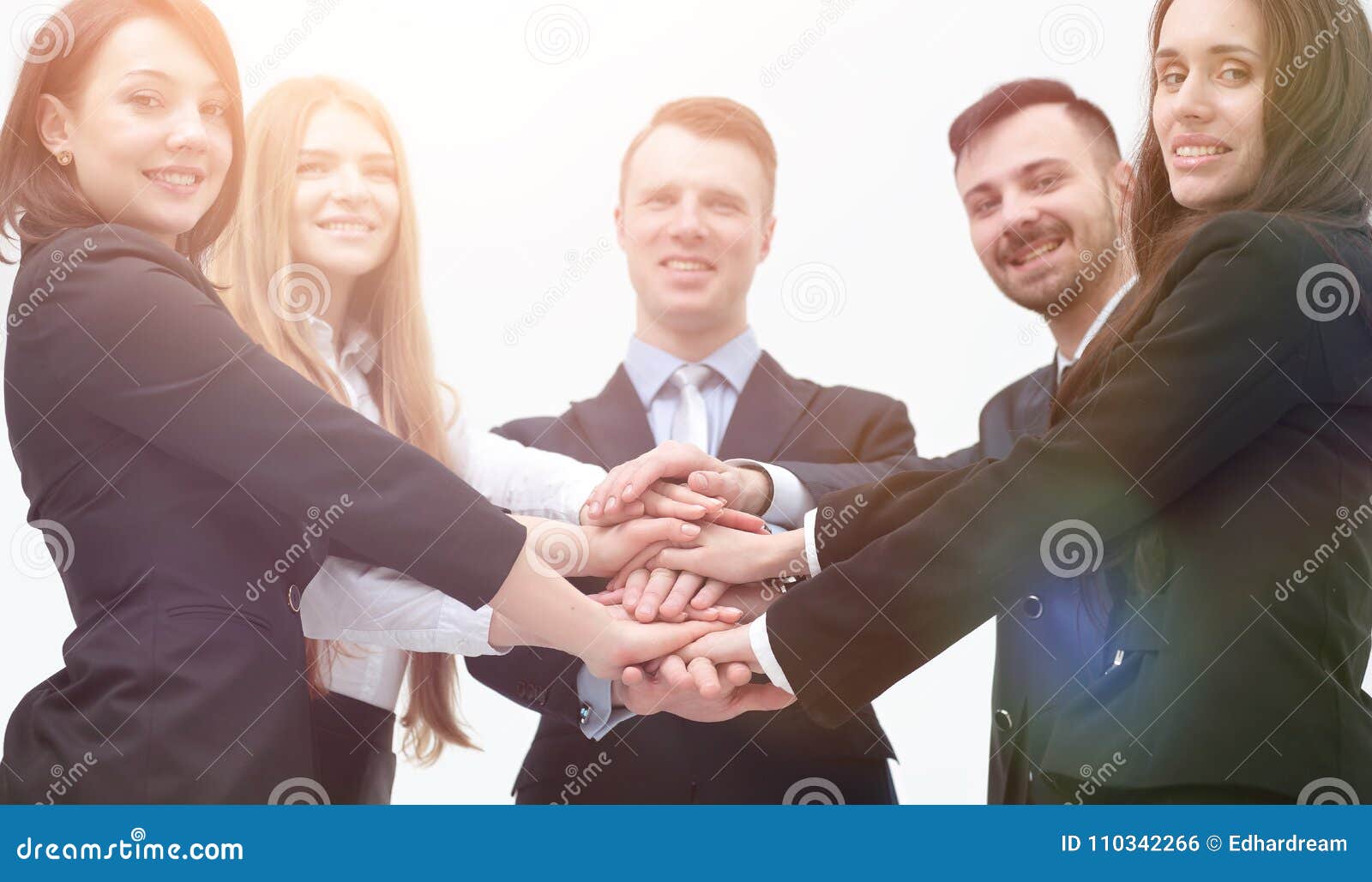 Closeup.business Team Shows Its Unity Stock Photo - Image of achieve ...