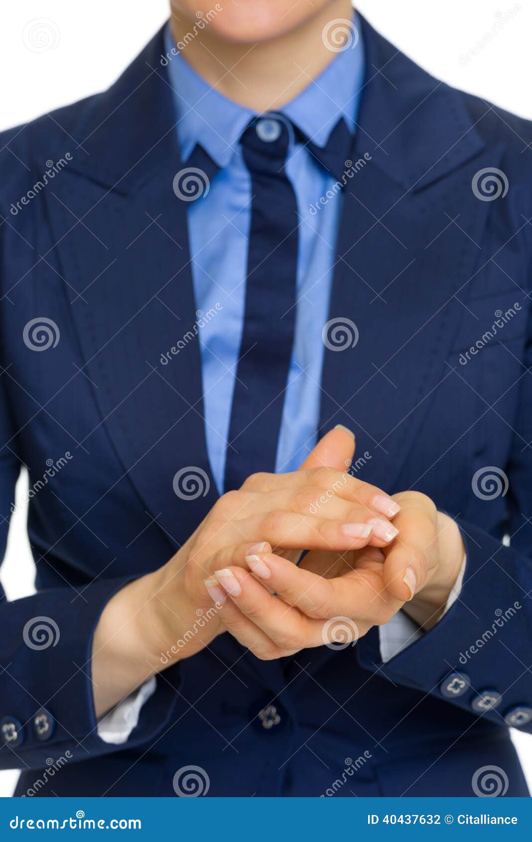 Closeup On Business Woman Clapping Stock Photo - Image of work, female ...