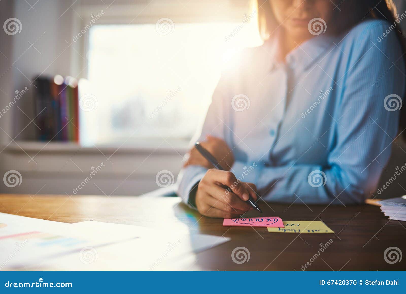 Closeup Business Woman Writing Notes Stock Photo - Image of employed ...