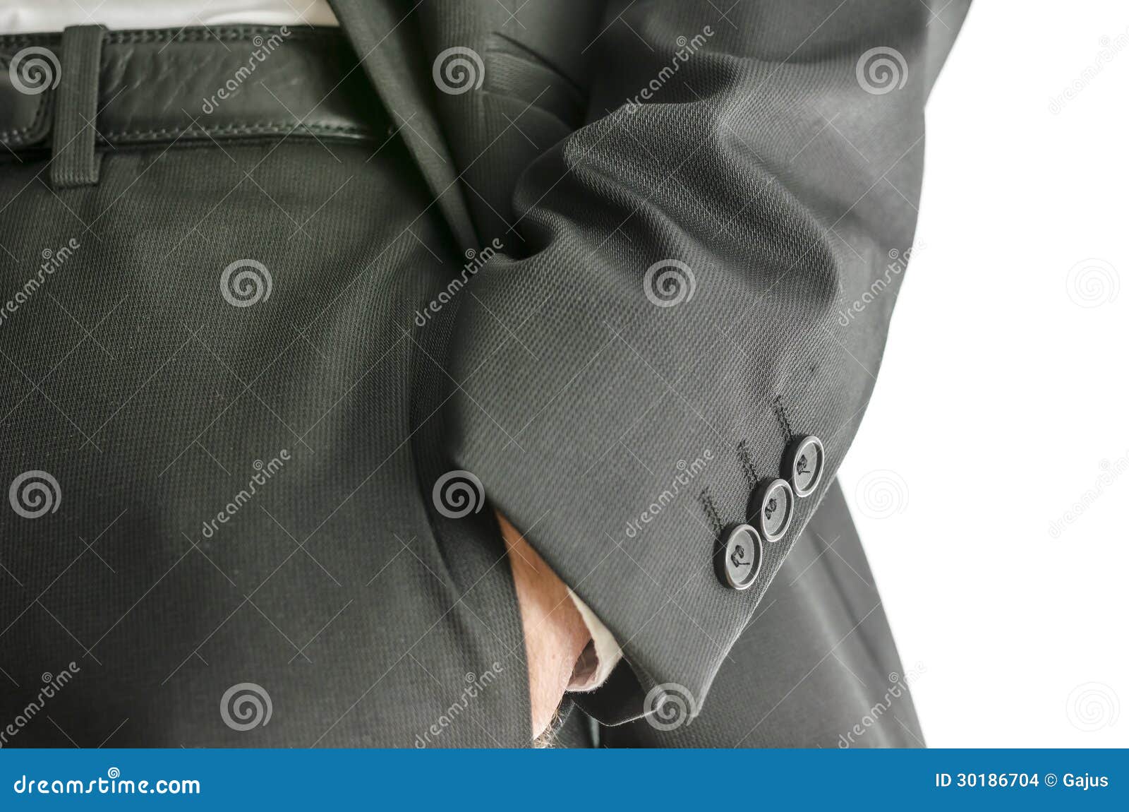 Closeup of Businessman Hand in a Pocket Stock Photo - Image of ...