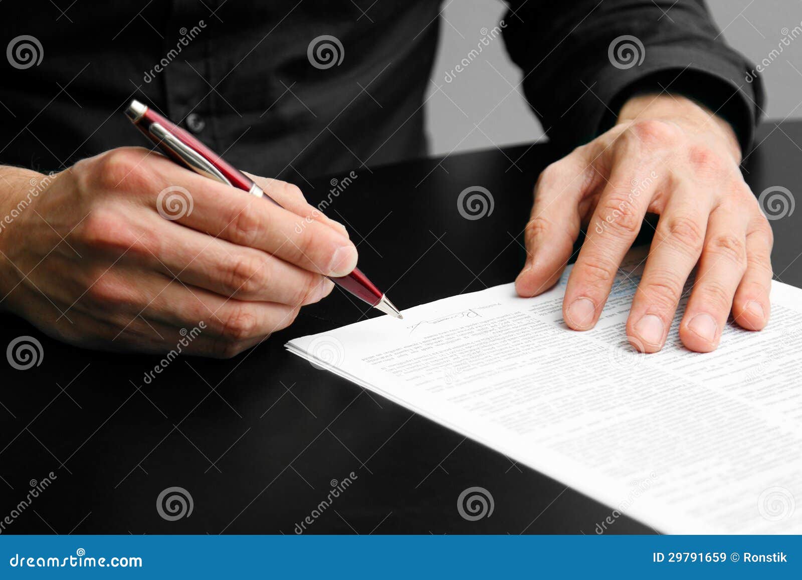 Businessman Signing a Contract Stock Image - Image of agreement ...