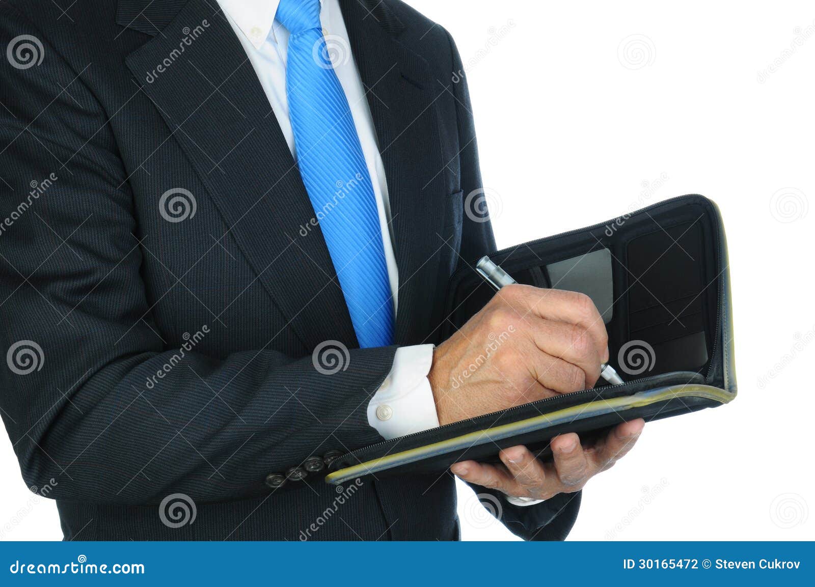 Businessman Taking Notes stock photo. Image of boss, torso - 30165472