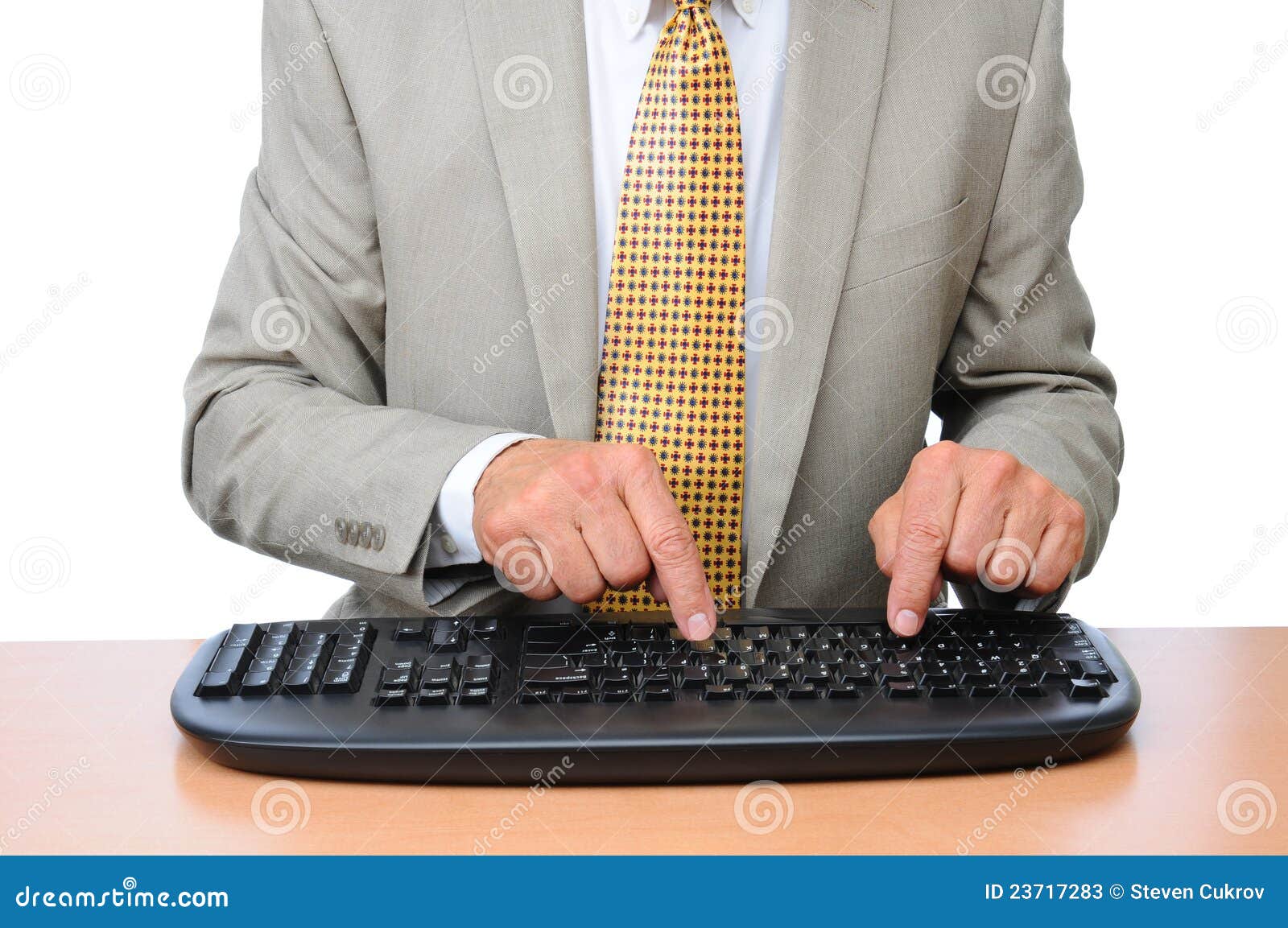 Closeup Businessman Typing stock image. Image of suit - 23717283