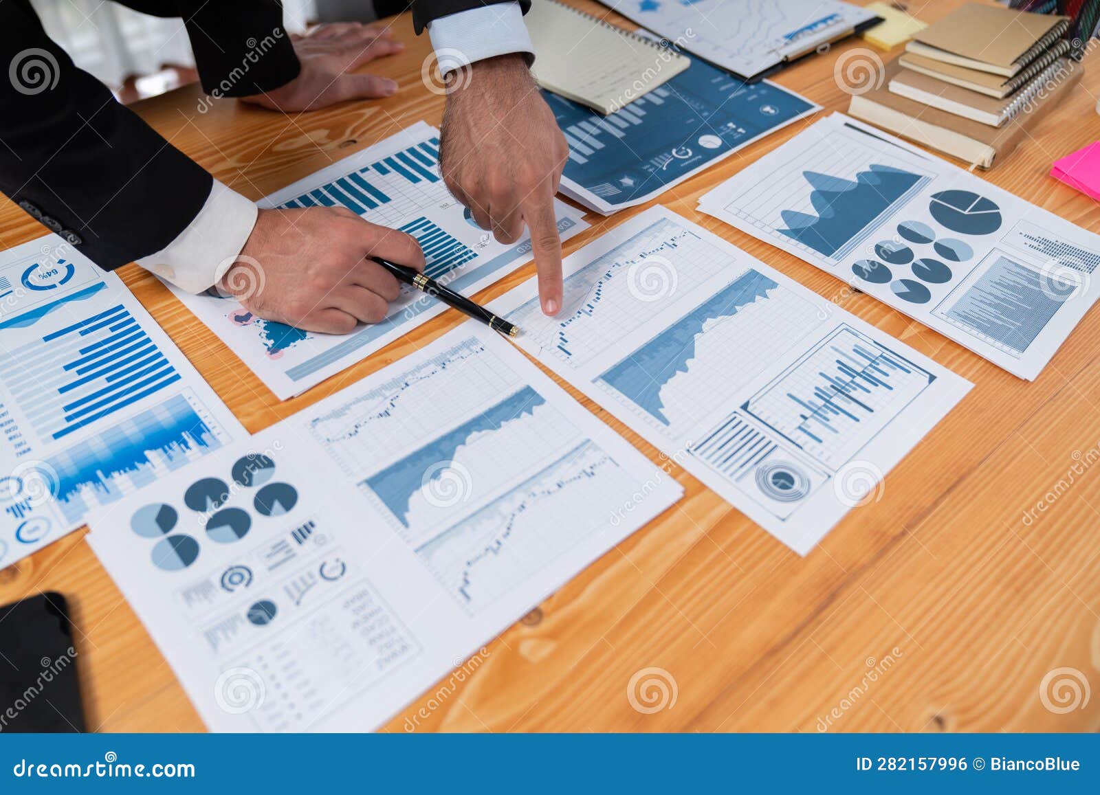 Closeup Busy Analyst Team Discussing Financial Data on Laptop. Fervent ...