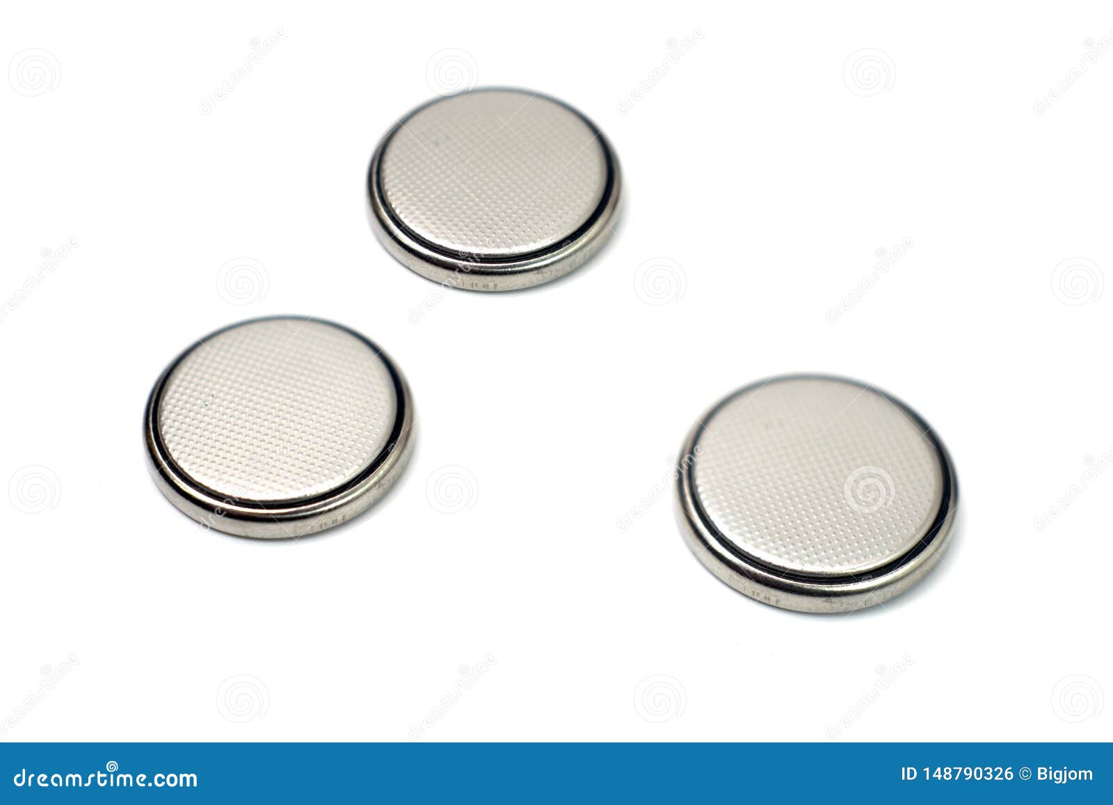 Closeup Button Cell Battery or or Coin Cell Stock Photo - Image of ...