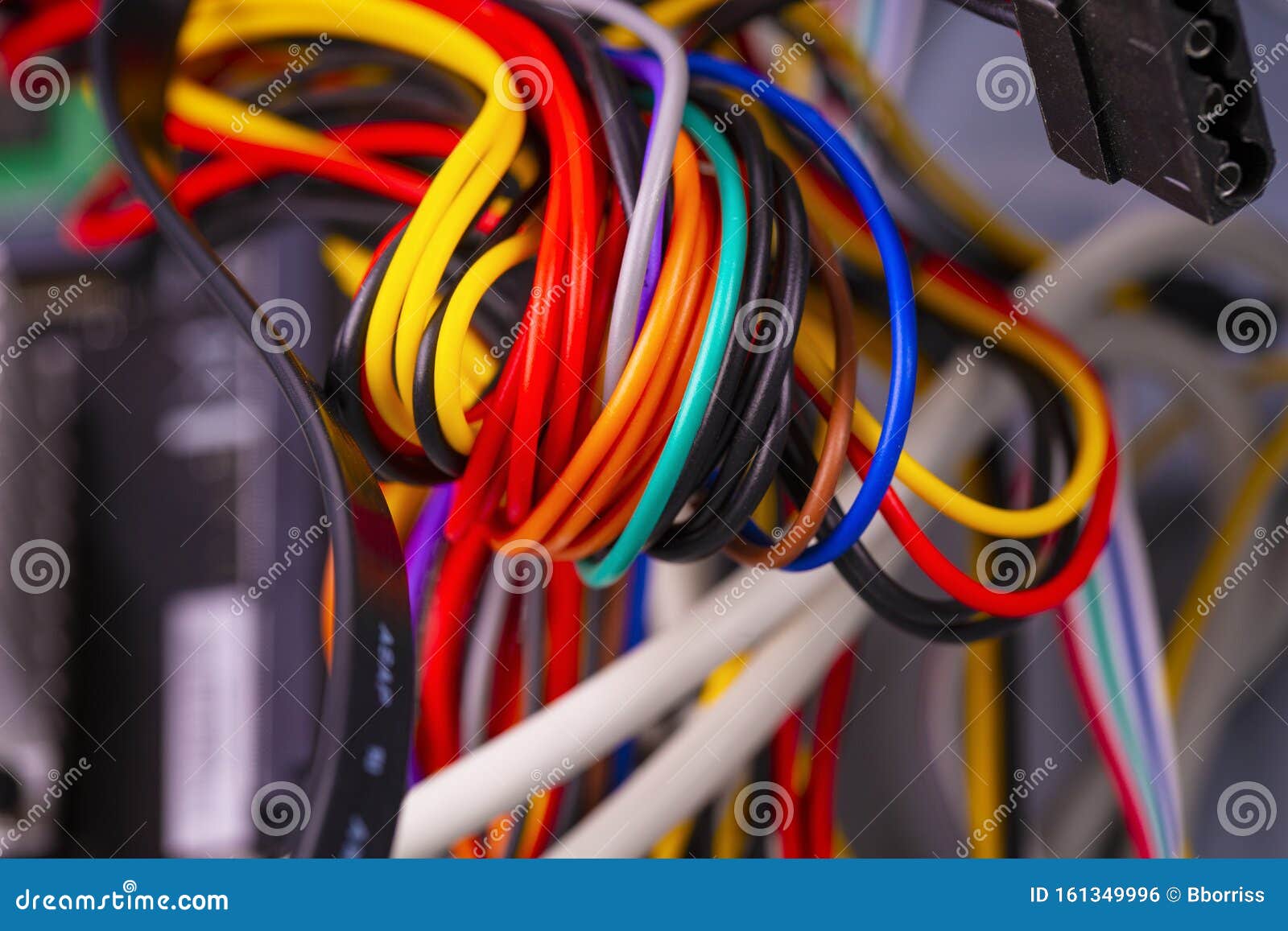 Closeup of Cable and Wire in Computer Stock Photo - Image of industrial ...