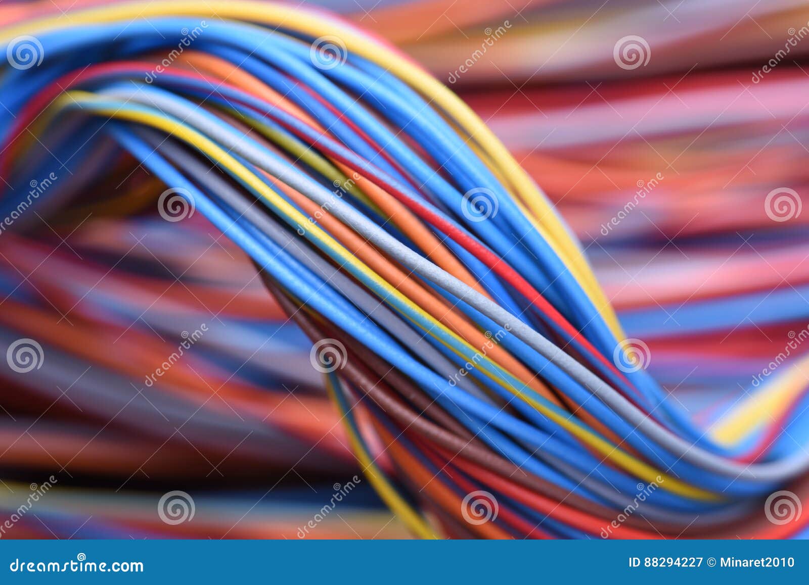 Cable and Wire in Computer Network Systems Stock Image - Image of ...