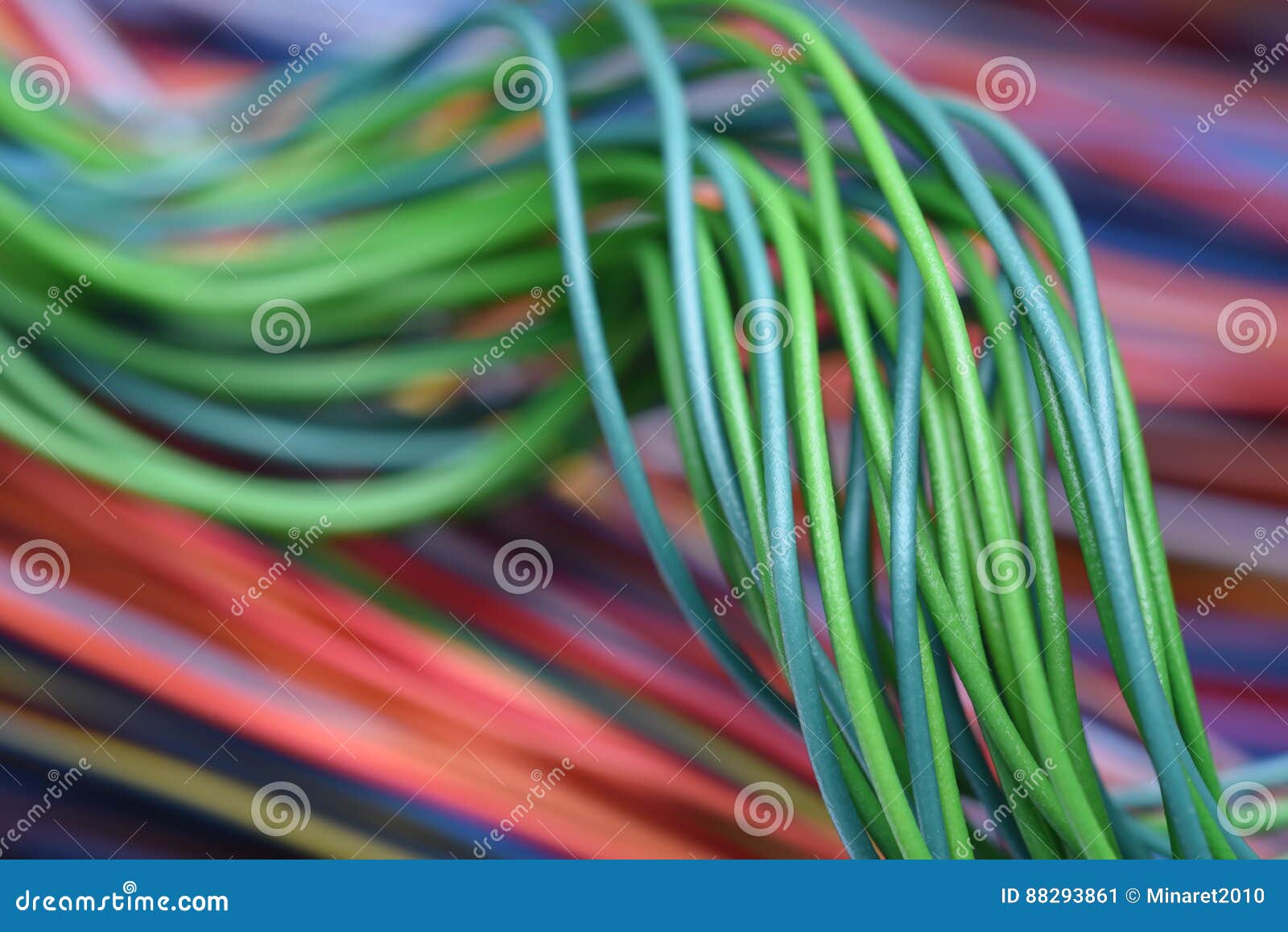 Cable and Wire in Computer Network Systems Stock Image - Image of data ...