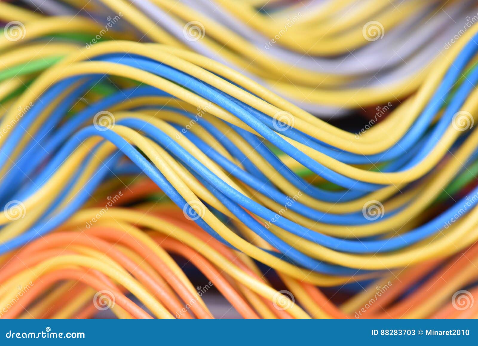Cable and Wire in Internet Network Systems Stock Image - Image of focus ...