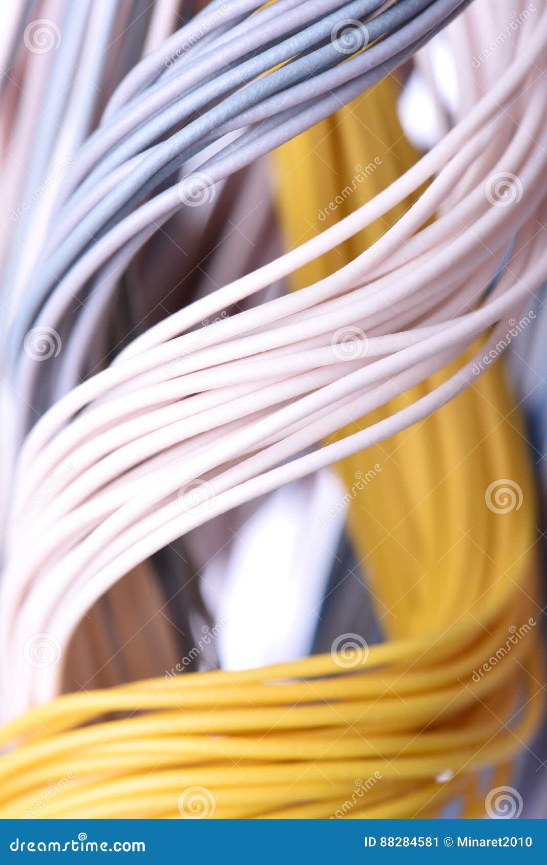 Cable and Wire in Internet Network Systems Stock Image - Image of blur ...