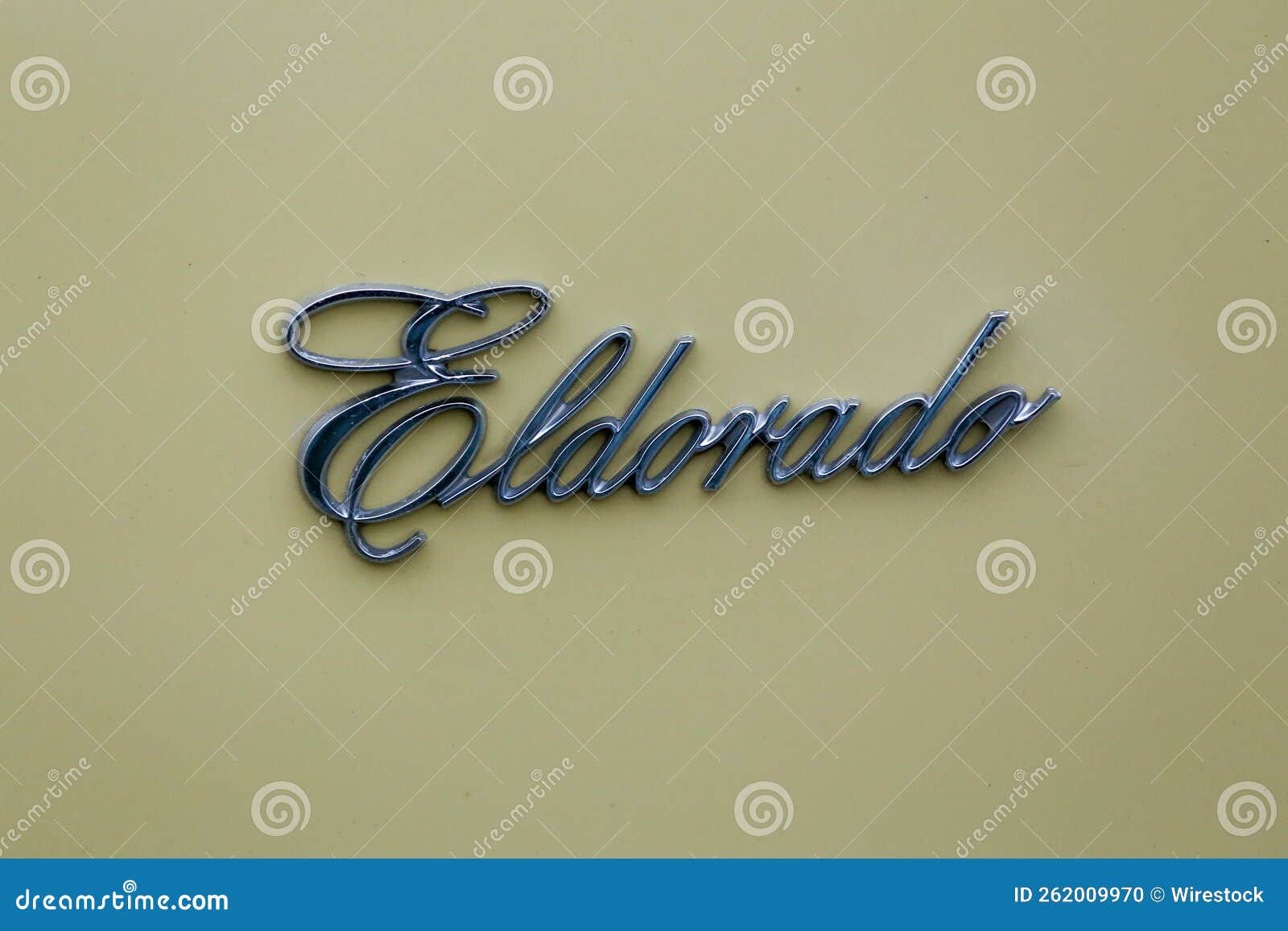 Closeup of the Cadillac Eldorado Logo on a Beige Surface Editorial ...