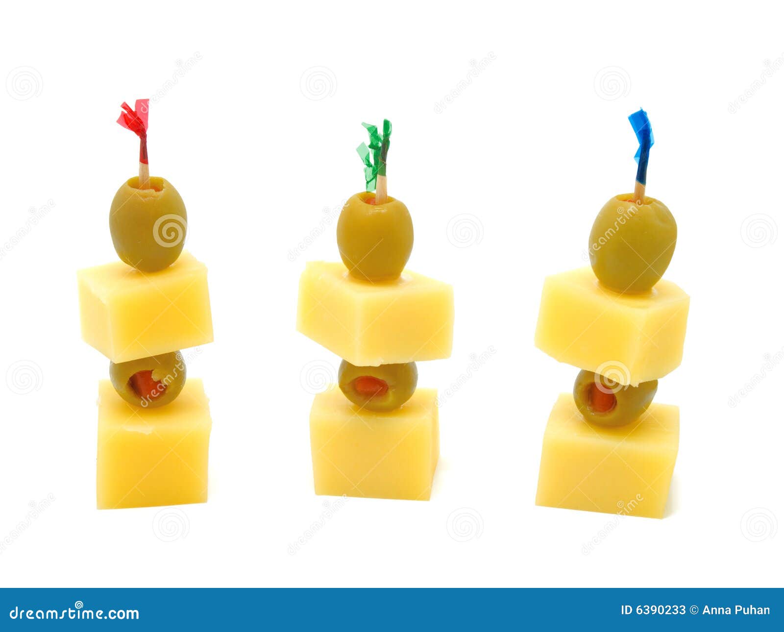 Closeup of Canape Made from Cheese and Olive Stock Image - Image of ...