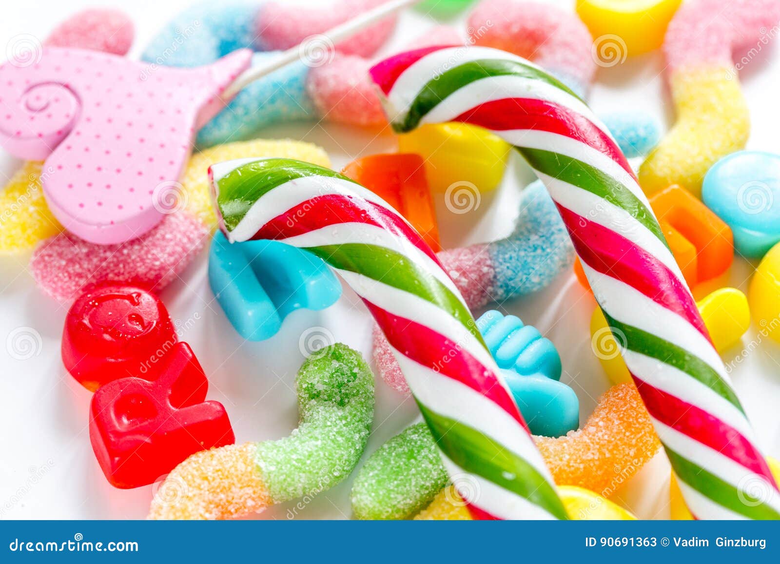 Closeup of Candy on Abstract Texture Background Pattern Stock Image ...