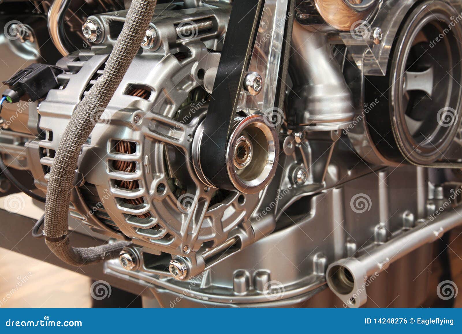 Closeup of a Car Alternator Stock Photo - Image of mechanic, motor ...