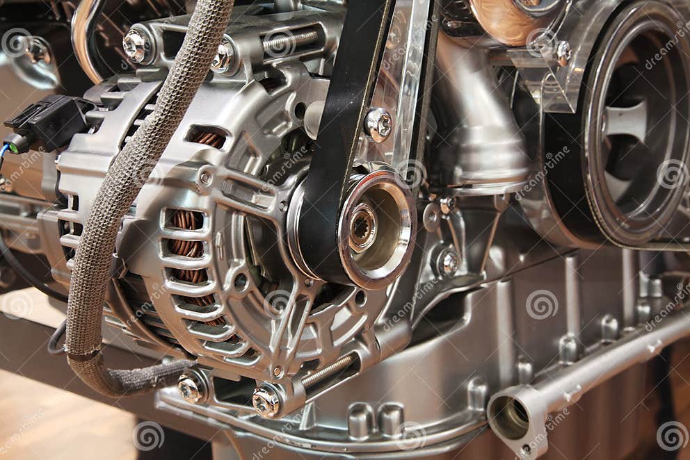Closeup of a Car Alternator Stock Photo - Image of mechanic, motor ...