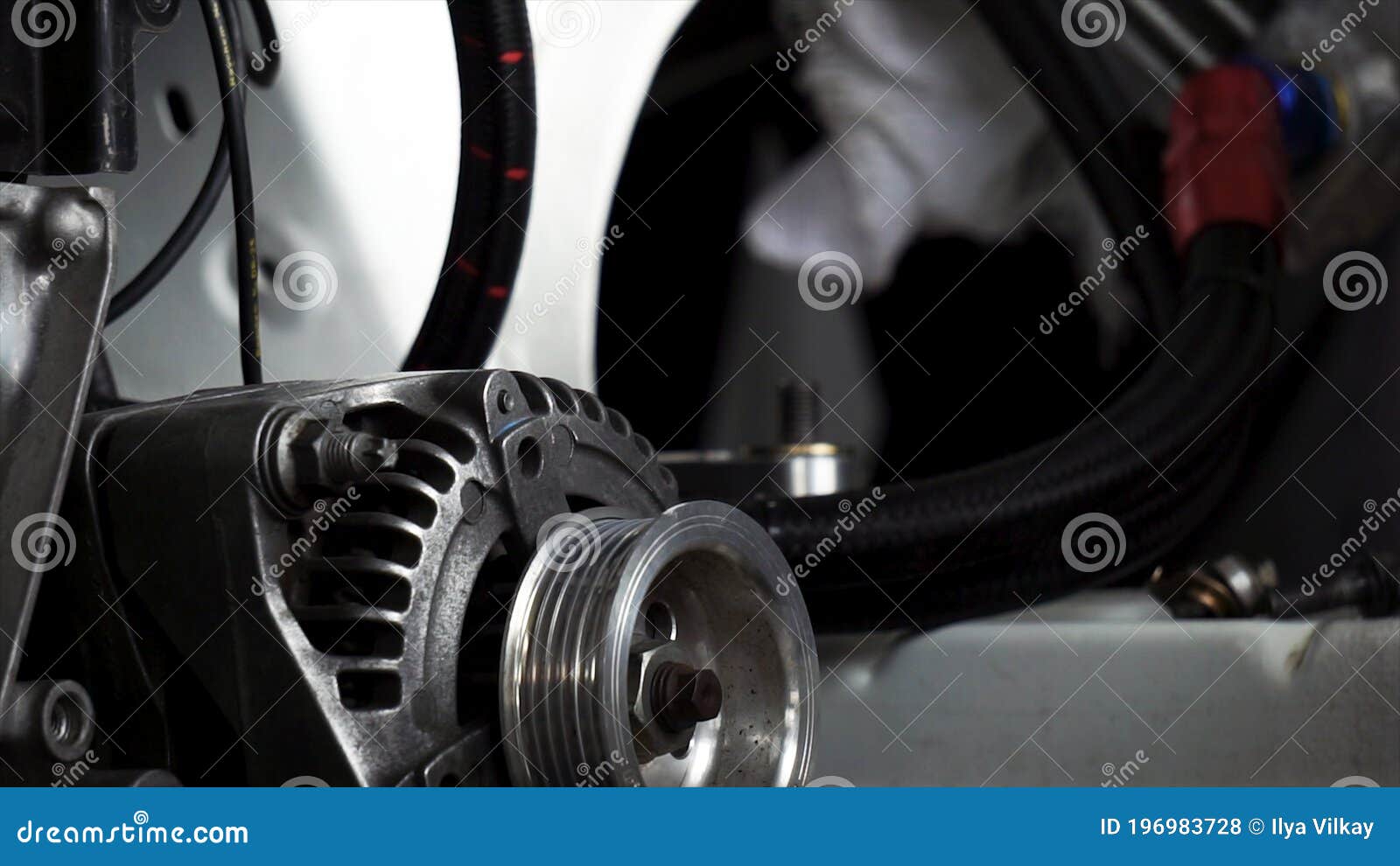 Closeup of a Car Alternator, Component of Car Electrical System Stock ...