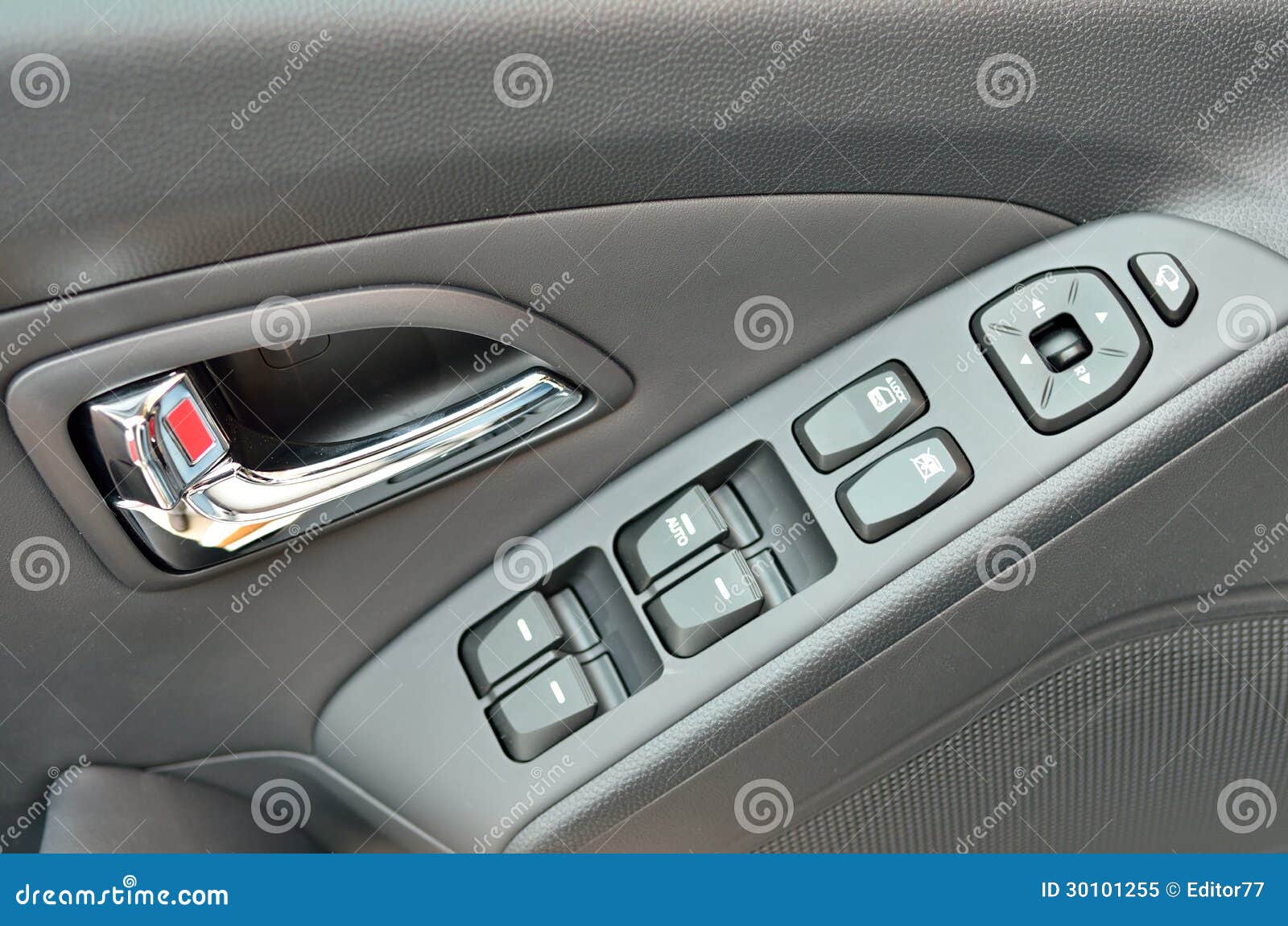 Car door buttons details stock image. Image of style - 30101255