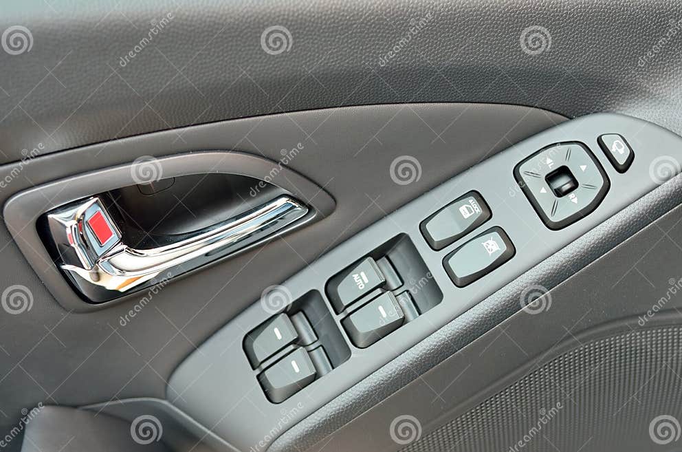 Car door buttons details stock image. Image of style - 30101255