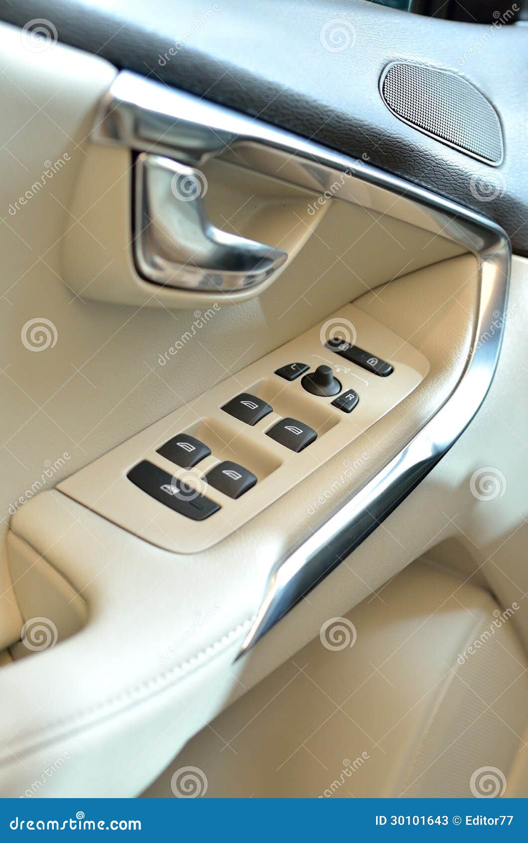 Luxury Car Door Buttons Details Stock Image - Image of road, door: 30101643