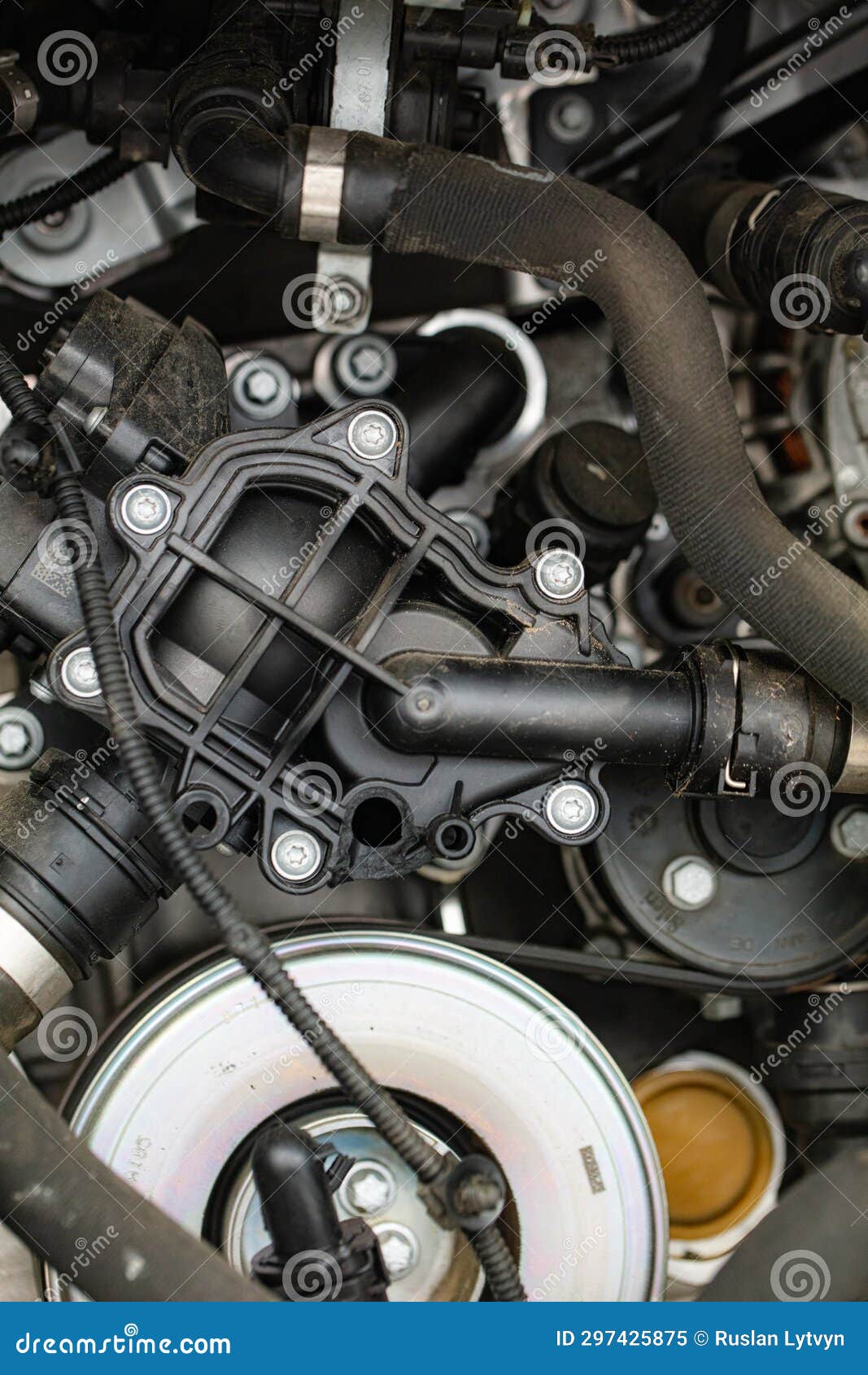 Closeup of Car Engine Background Stock Image - Image of industrial ...