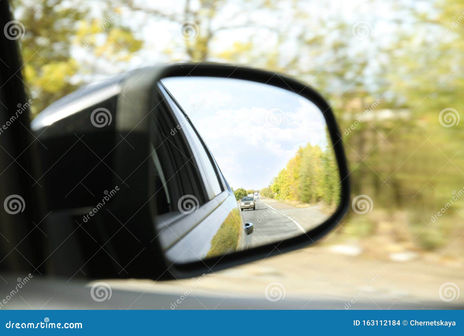 Closeup of Car Side Rear View Mirror Stock Photo - Image of object ...